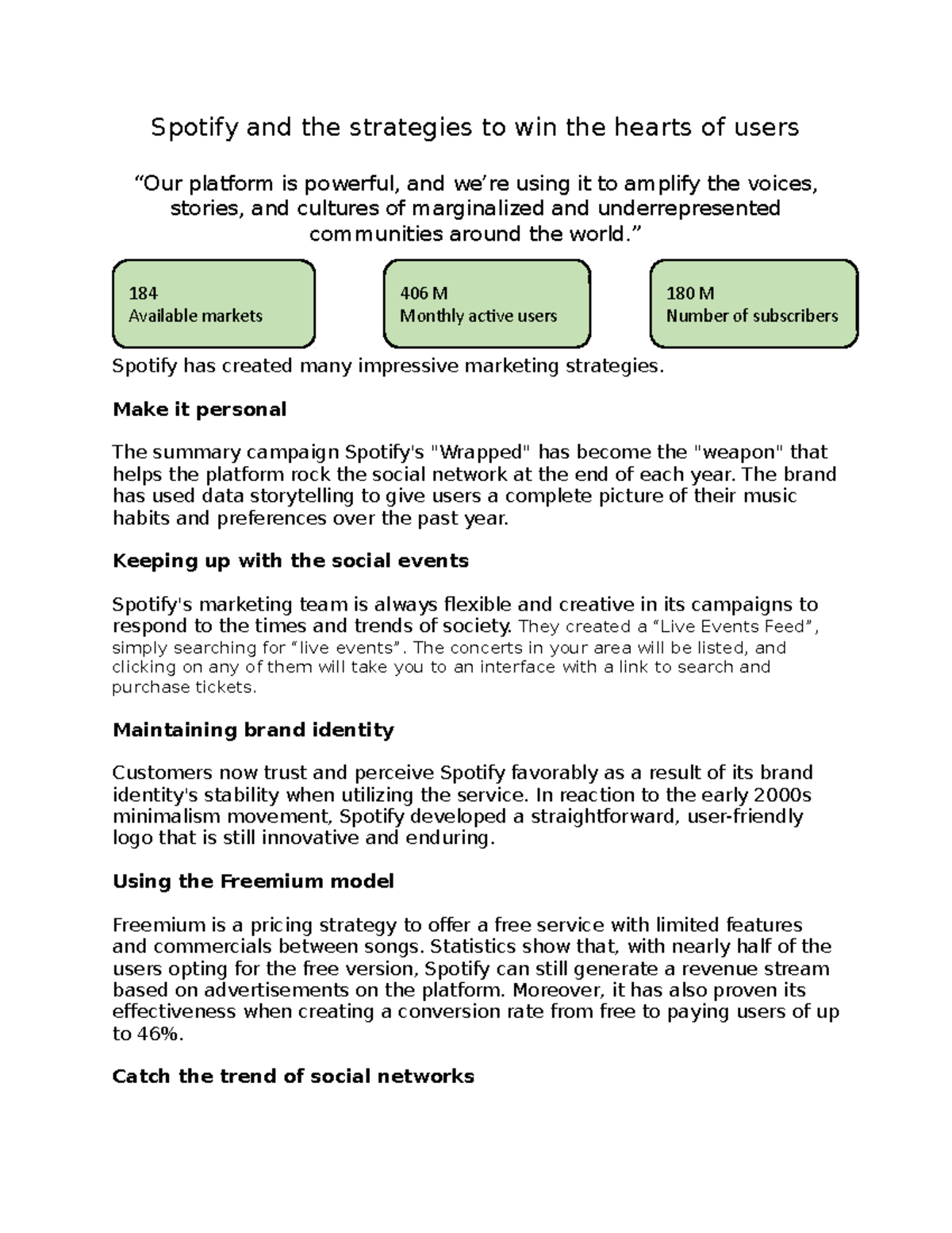 Blogs spotify - Spotify and the strategies to win the hearts of users ...