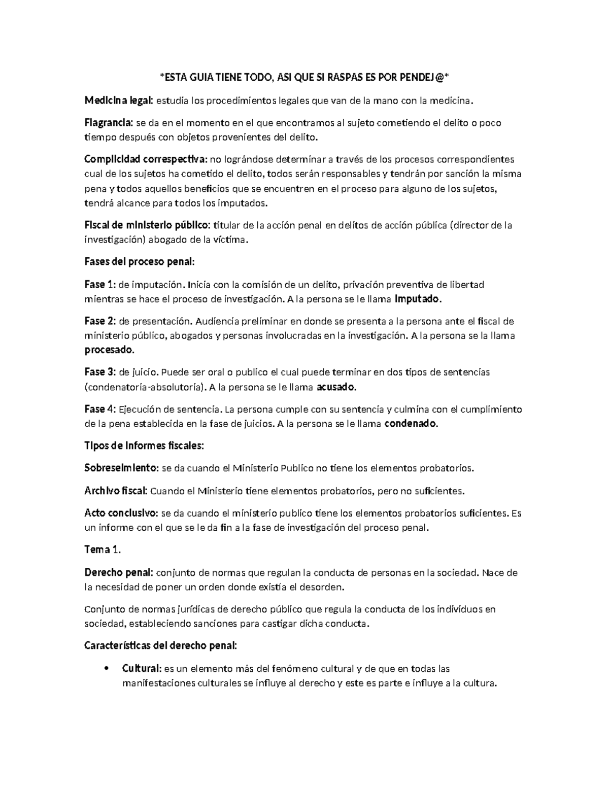 Anthony-Prueba final penal - ESTA GUIA TIENE TODO, ASI QUE SI RASPAS ES POR PENDEJ@ Medicina ...
