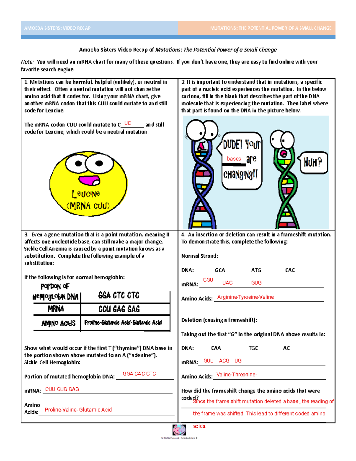 Kami Export - Keira Estrella - Mutations Worksheet - AMOEBA SISTERS ...