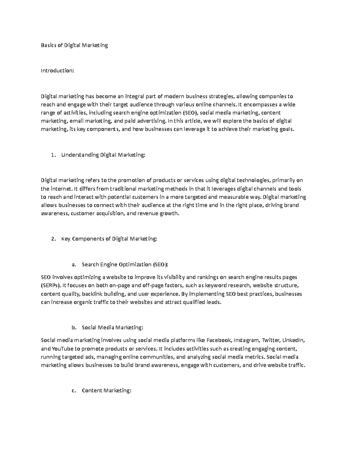 Basics of Digital Marketing - Basics of Digital Marketing Introduction ...