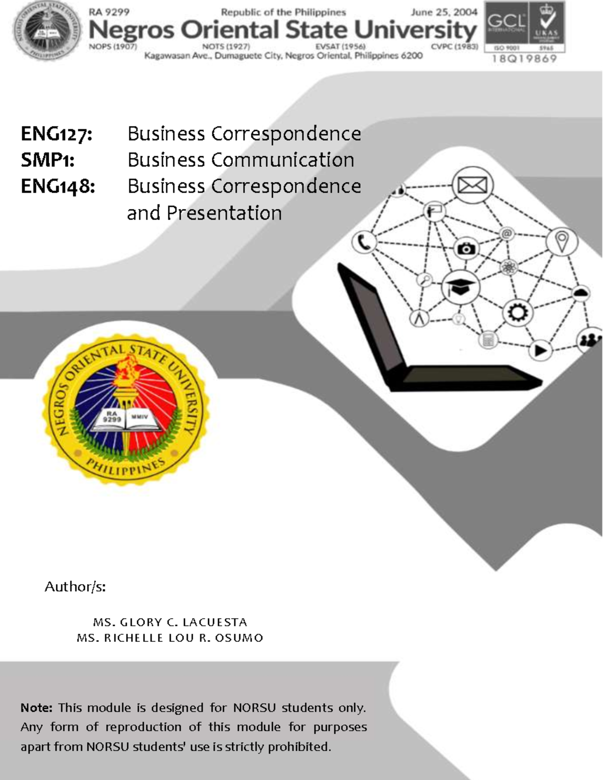 Module 2 SMP1-ENG127 111035 - Note: This module is designed for NORSU ...