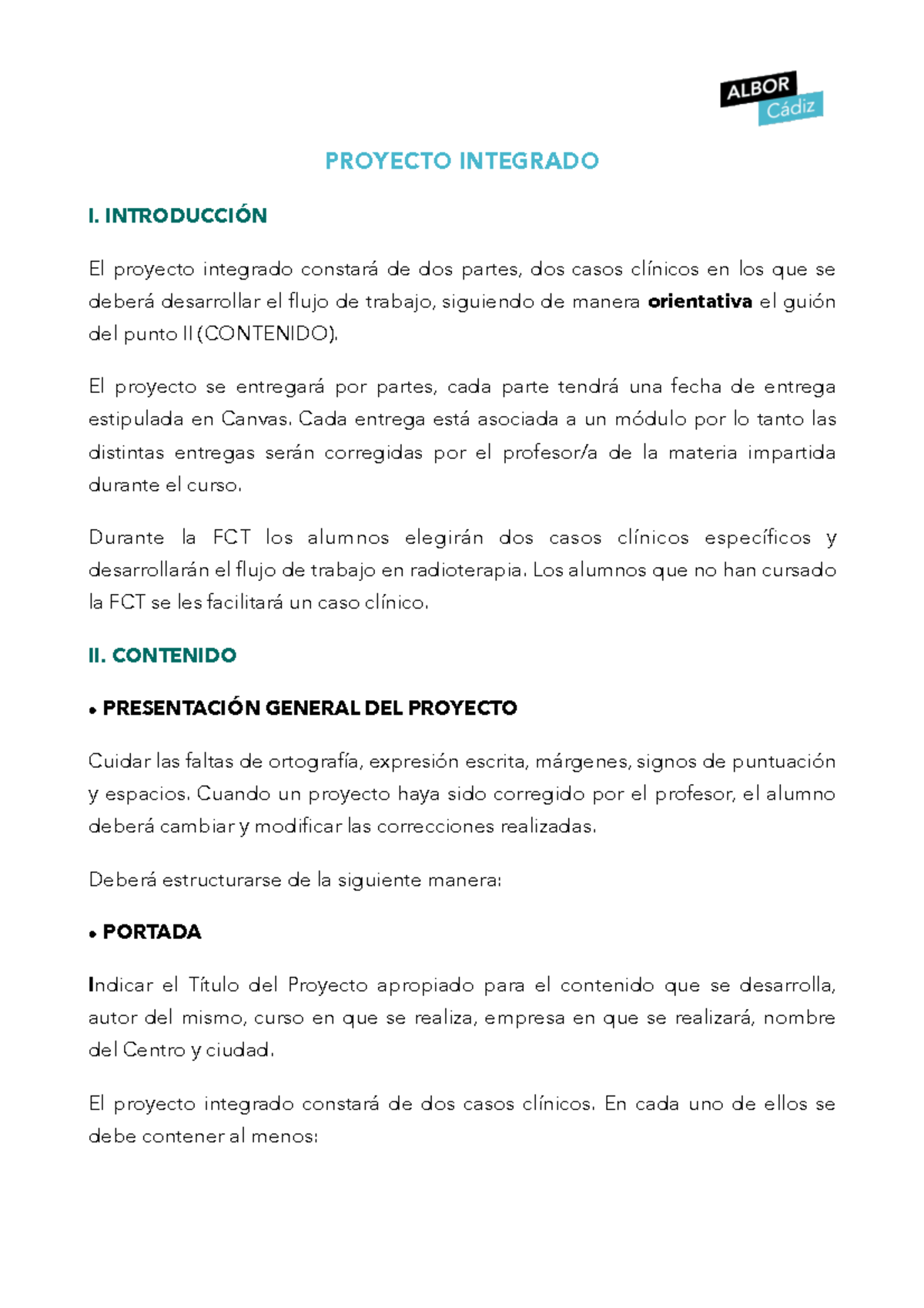 Contenido+PI - PROYECTO INTEGRADO I. INTRODUCCIÓN El proyecto integrado ...