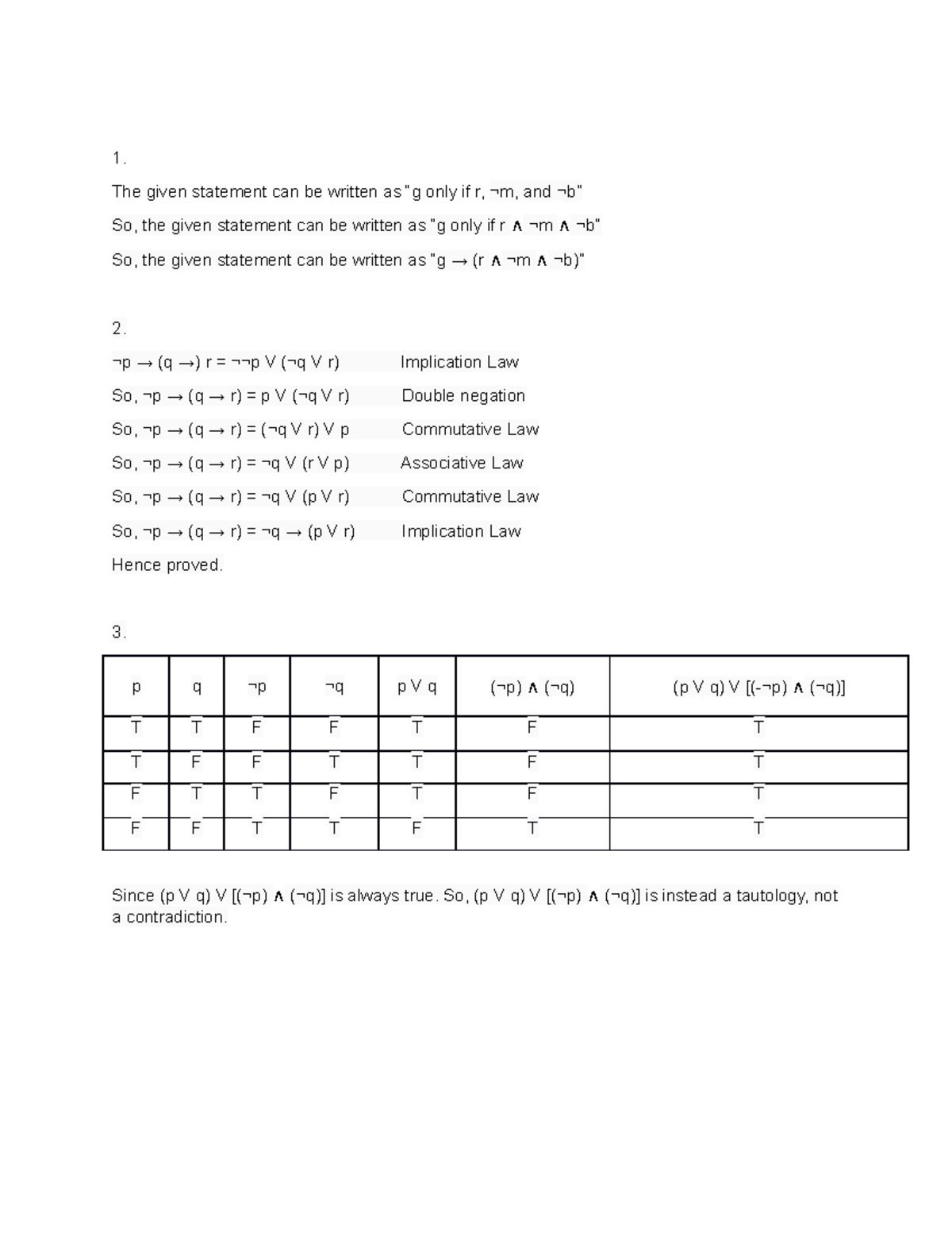 04 Task Performance 1 Prelim Exam - 1. The given statement can be ...