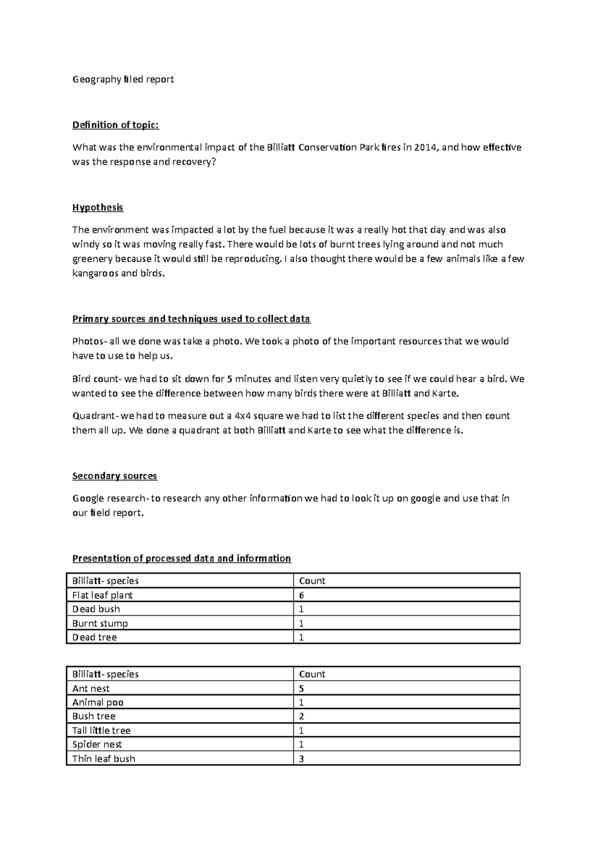 Geography filed report final copy - Geography filed report Definition ...
