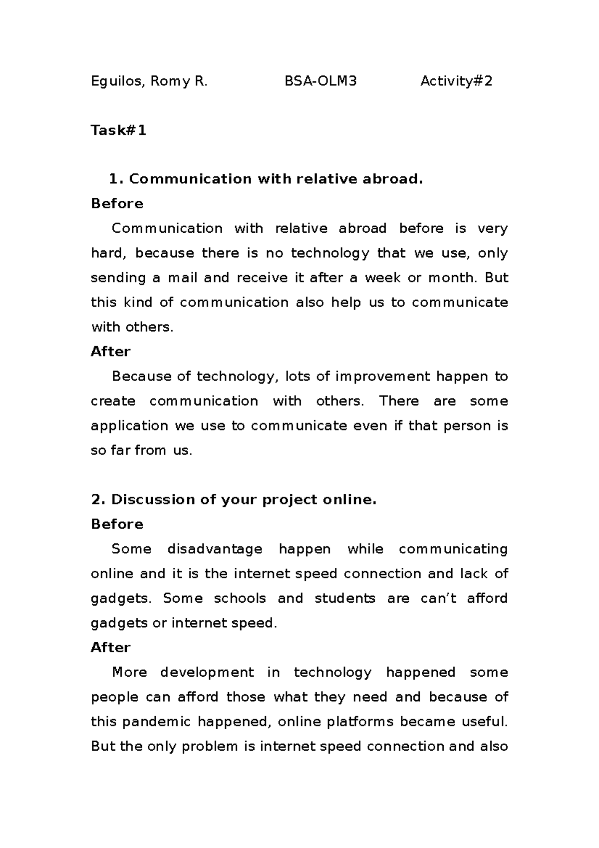 Activity#2 - notes - bachelor of science in internal auditing - ICCT ...