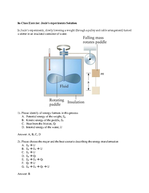 CHE311 HW2 solution - ChE311 HW2 Solution Winter 2023 1. Before this problem is solved, a few ...