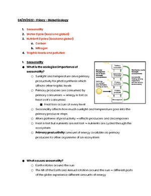 Study Guide #1 - review of dimensions of biology, properties of life ...