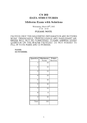 CS300 Sample Midterm Questions - CS300 SAMPLE MIDTERM QUESTIONS 1) Let us see if you still ...