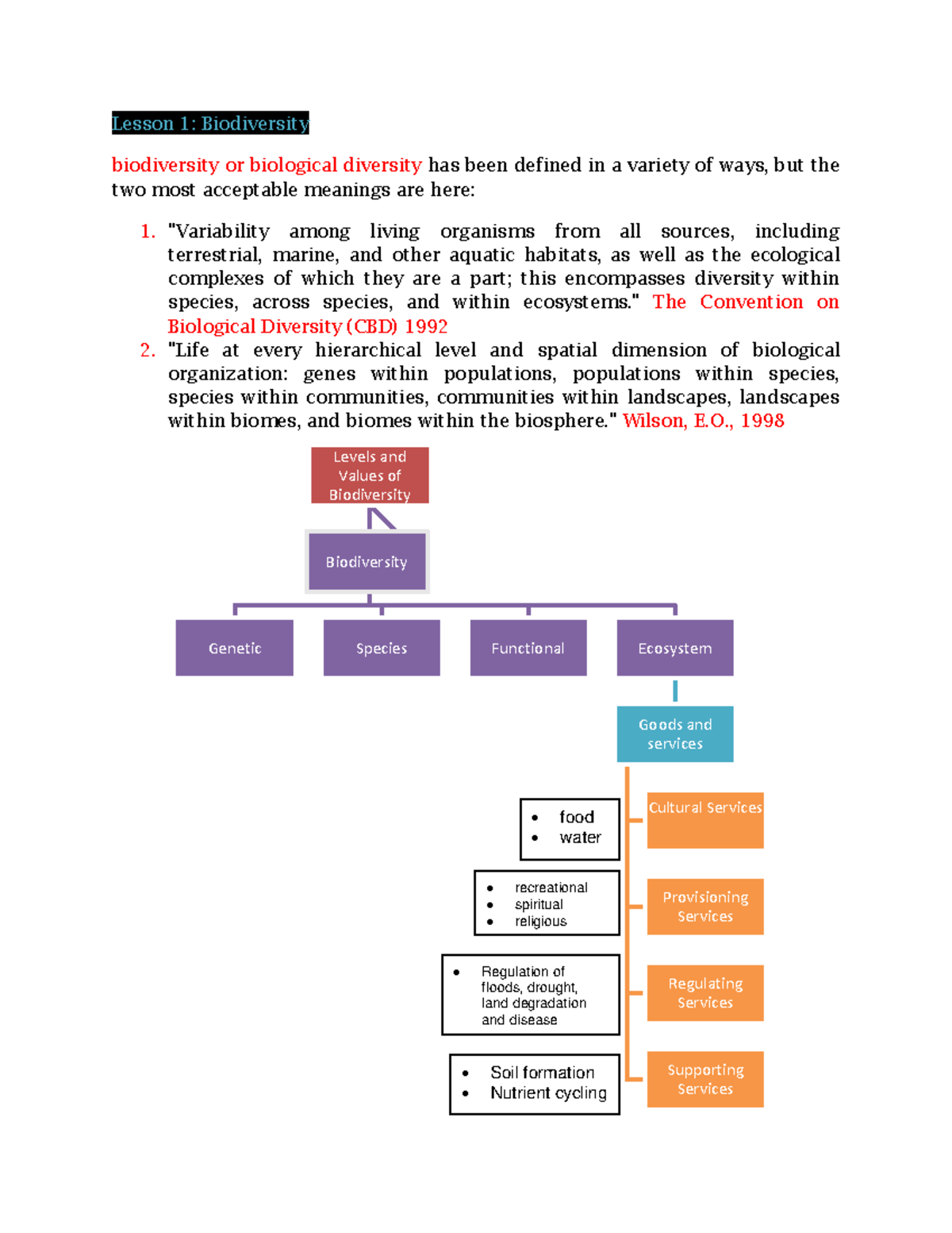 Biodiversity Health and Ecosystem Stability - Lesson 1: Biodiversity ...