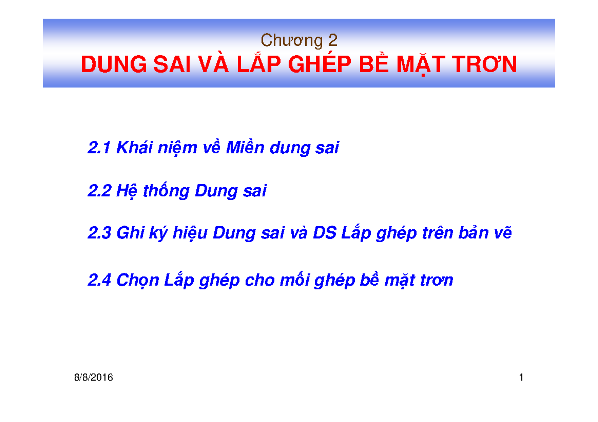 Chuong 02 [Compatibility Mode] - Ch±¡ng 2 DUNG SAI VÀ L¾P GHÉP BÞ M¾T TR¡N 2 Khái nißm vß Mißn ...