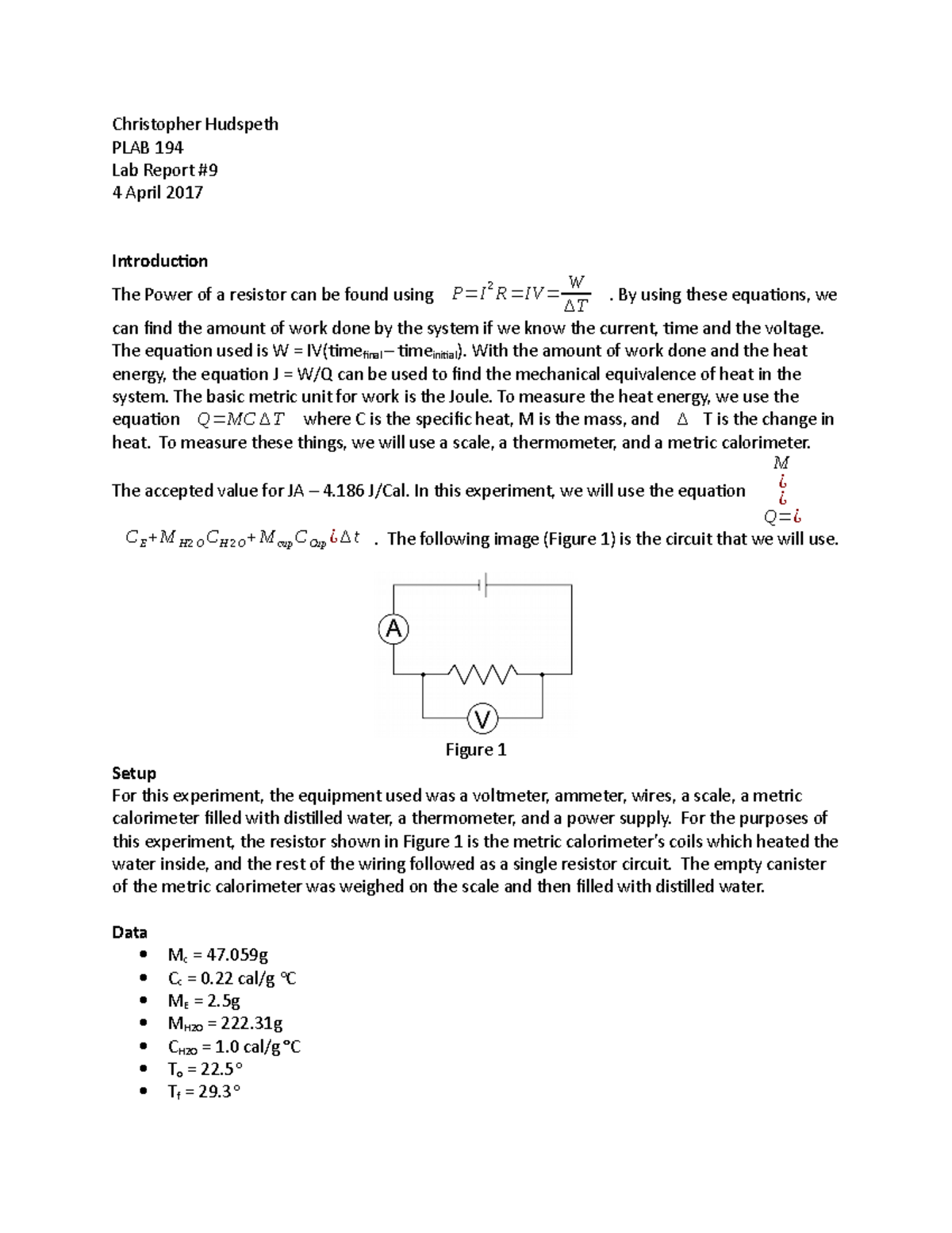 PLAB 194 Lab Report #9 - Christopher Hudspeth PLAB 194 Lab Report #9 4 ...