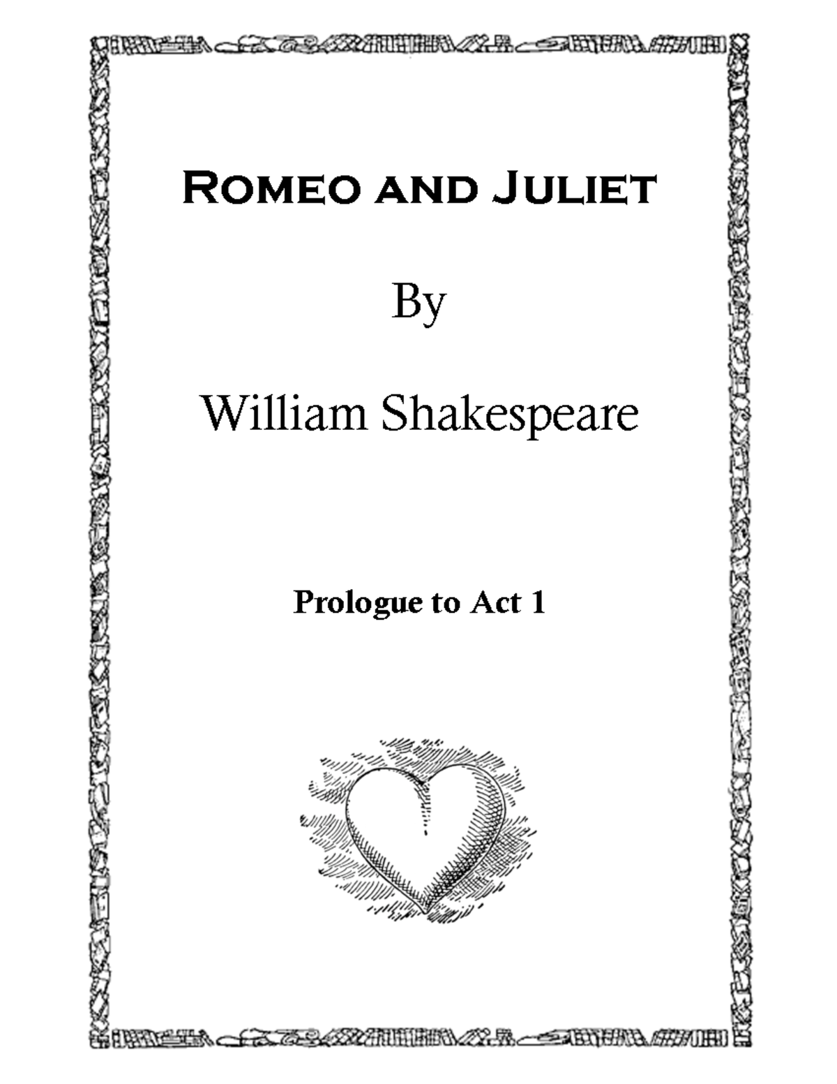 Romeo-and-juliet-002-prologue - Romeo and Juliet By William Shakespeare ...