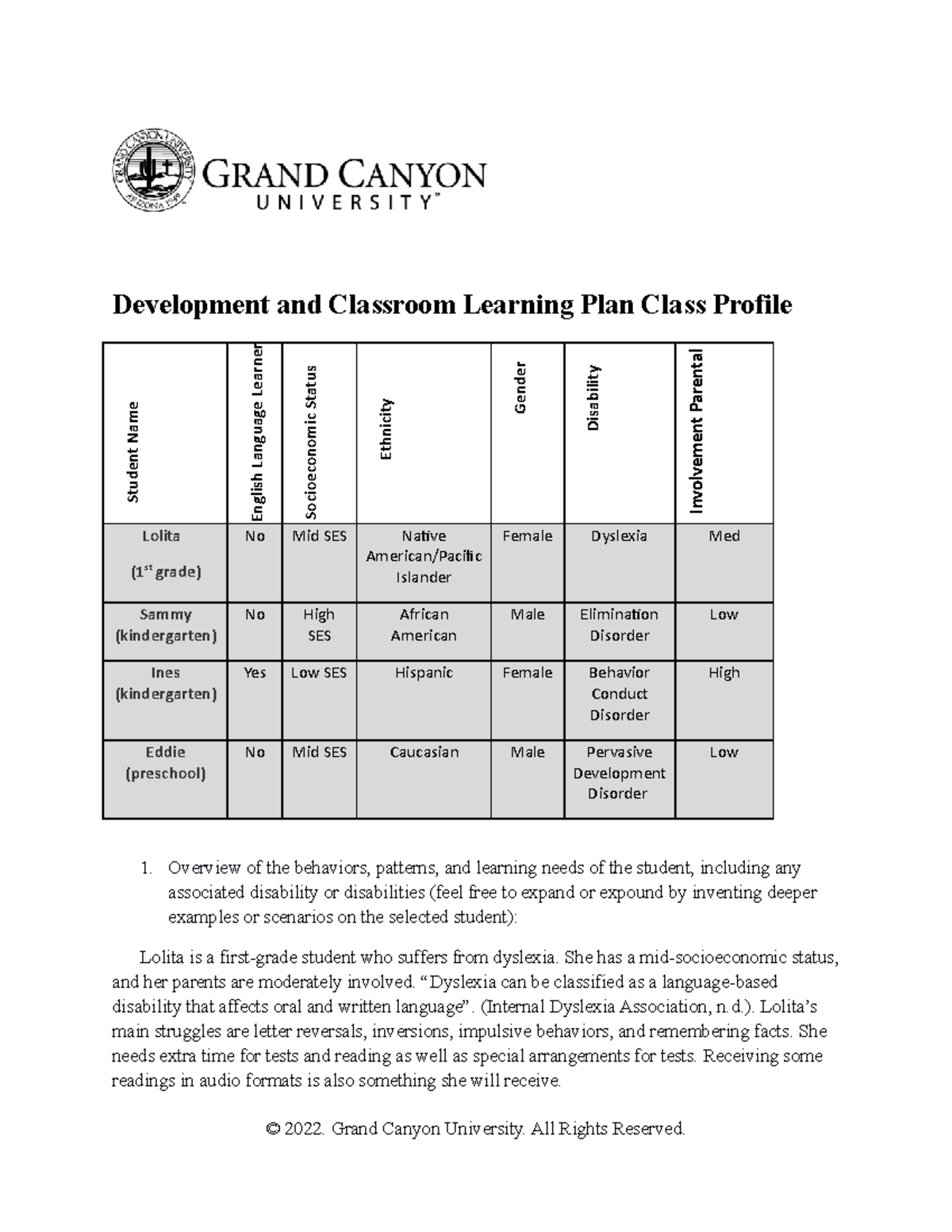 EDU-354-T8-Learning Plan - Development and Classroom Learning Plan ...
