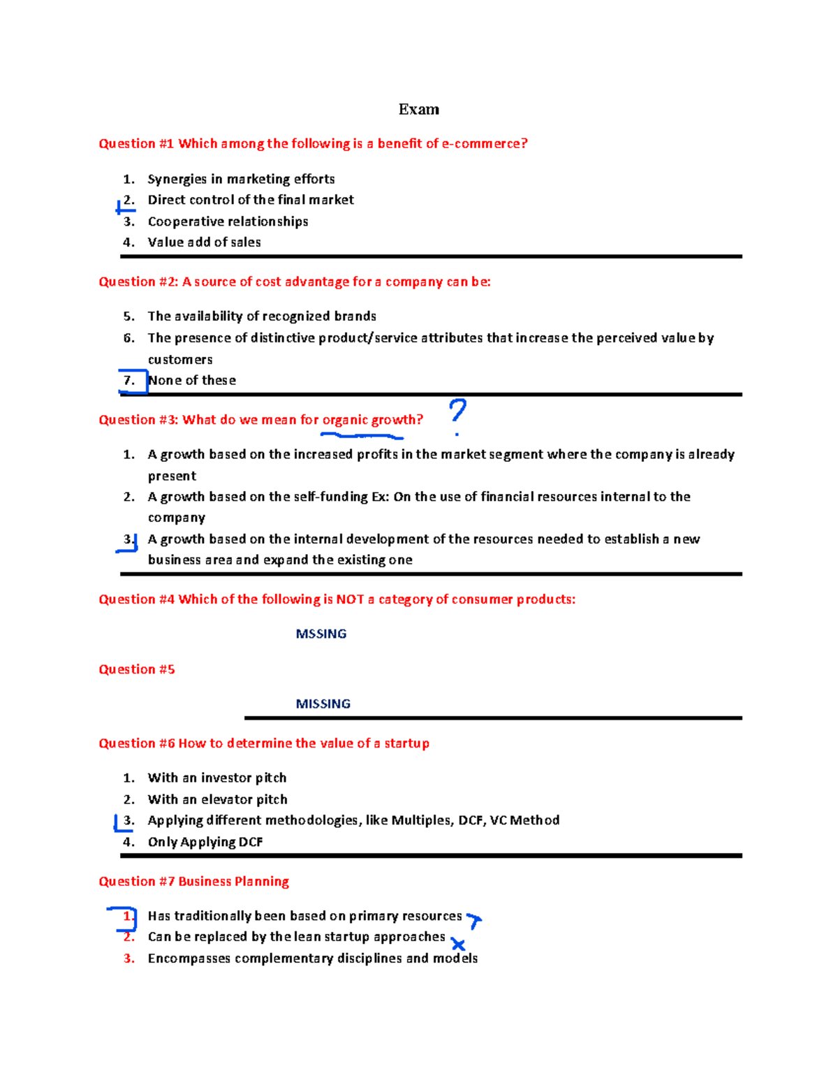 Collective File of exam samples - Exam Question #1 Which among the ...