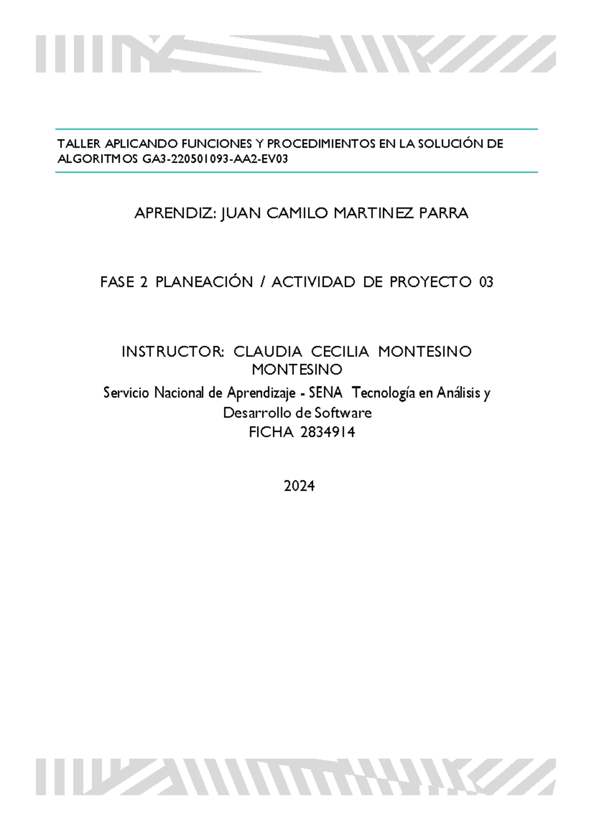 Taller aplicando funciones y procedimientos en la solución de ...