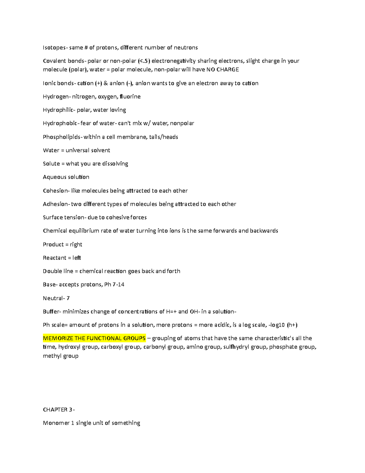 UNL LIFE 120 SI notes - Isotopes- same # of protons, different number ...