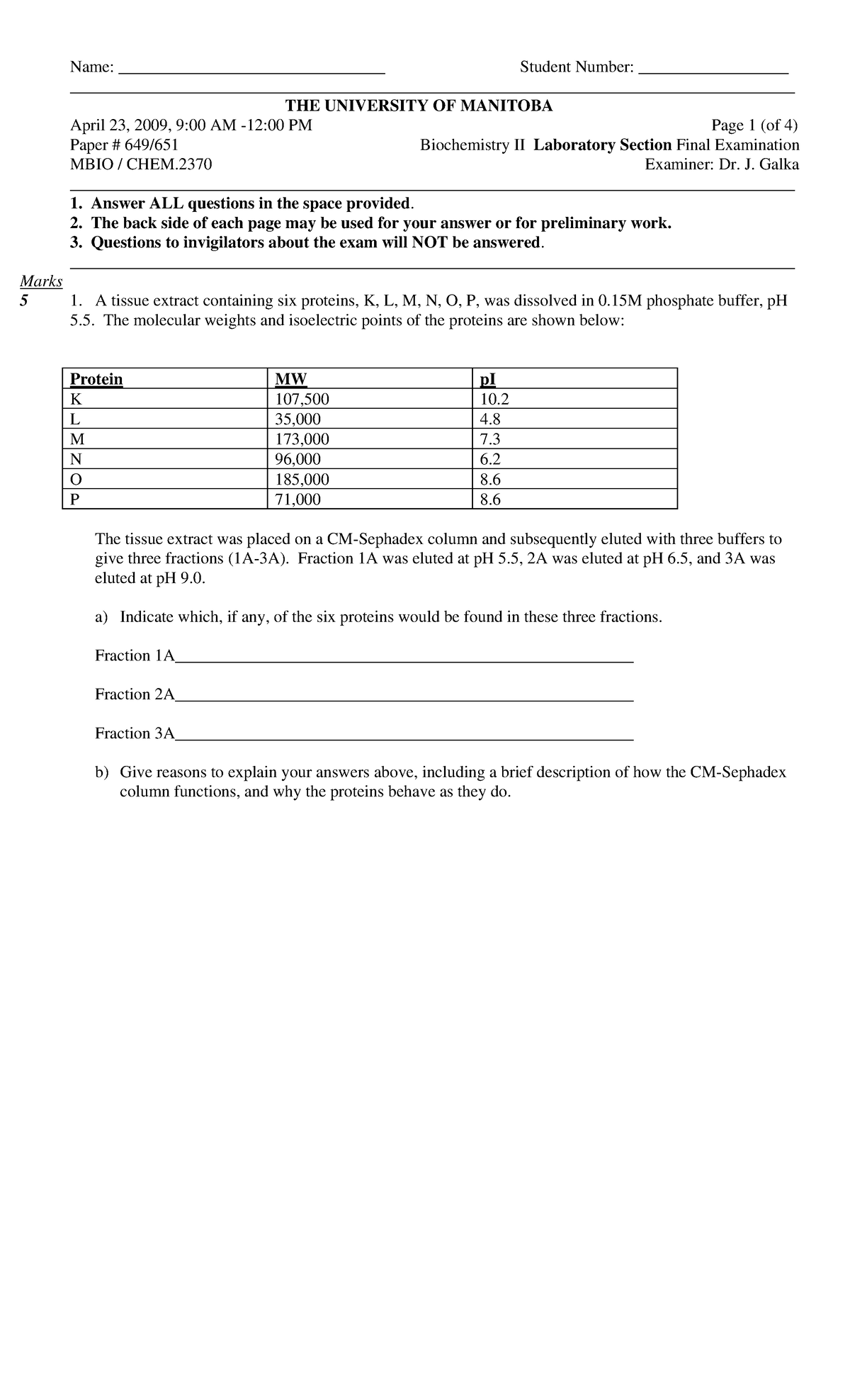 Biochemistry II Final Exam - Studocu