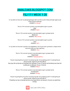 [ Amaleaks. Blogspot.COM] CHEM2122 Week 1-9 - AMALEAKS.BLOGSPOT ...