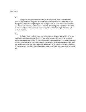 D096 Task 2 - Diverse learners - Angel Gideon Western Governors ...