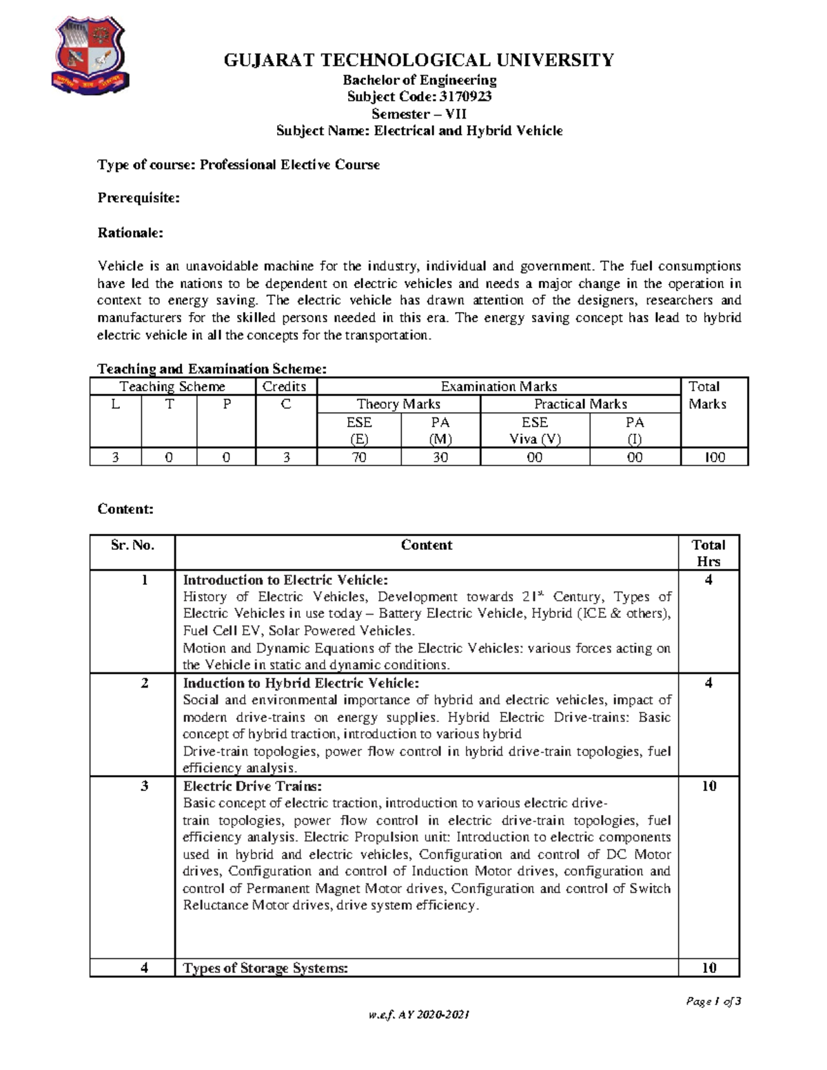3170923 - GUJARAT TECHNOLOGICAL UNIVERSITY Bachelor of Engineering ...