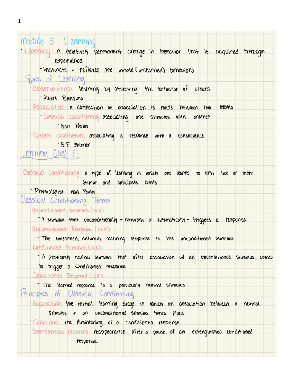 Module 3 ch 6 and 8 notes - PSY 1700 - Studocu