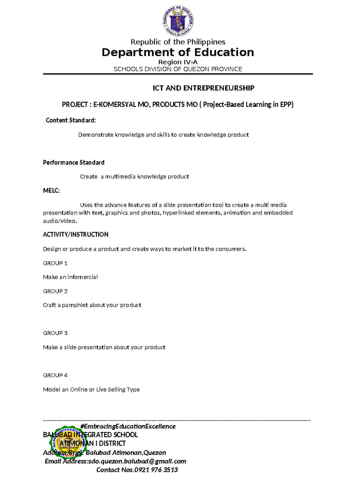 Teaching Strategy Utilization in EPP-5 with Rubrics - Department of ...