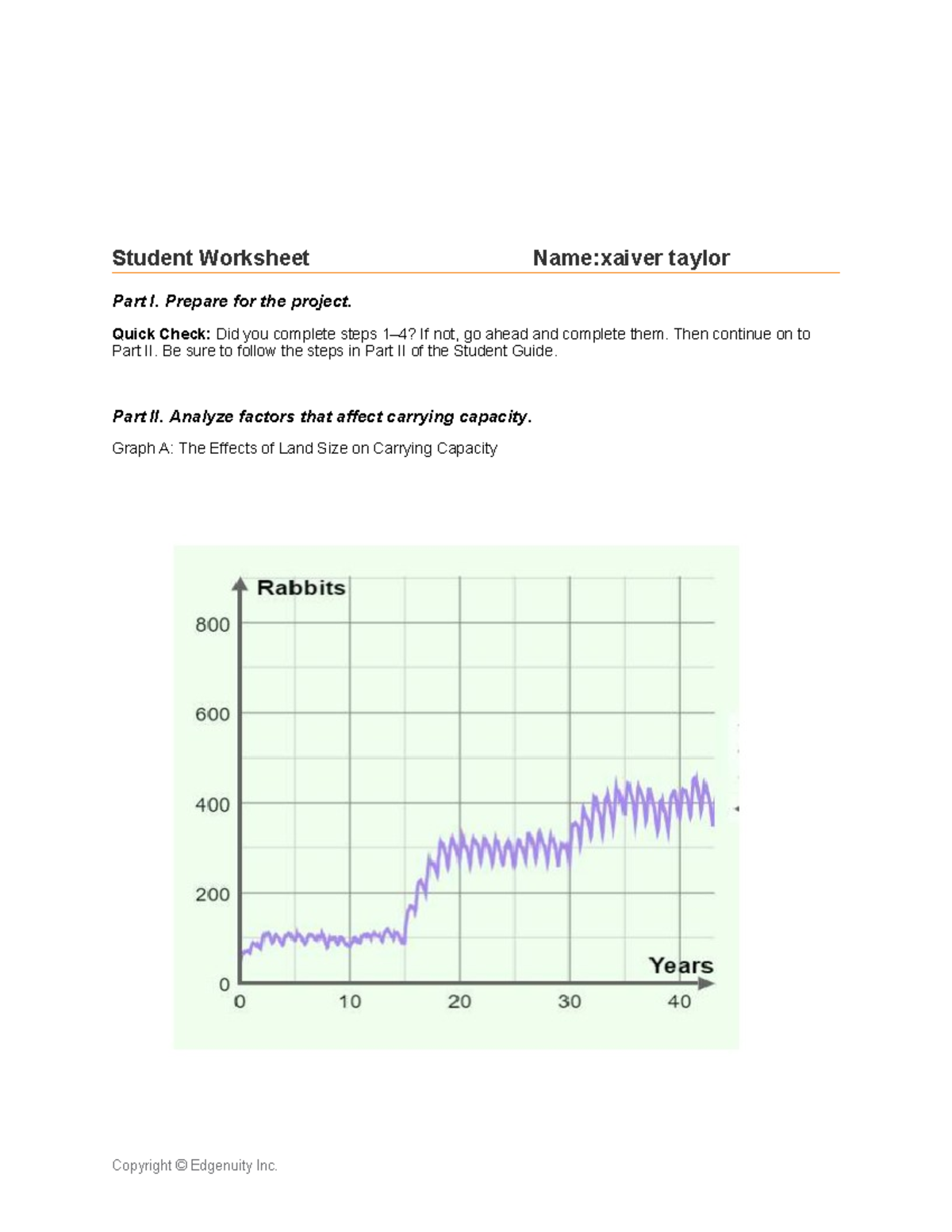 Analyzing Factors That Affect Carrying Capacity - Student Worksheet ...