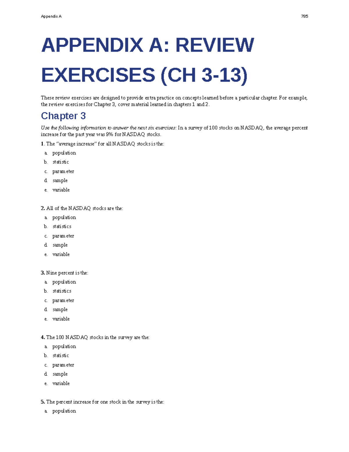 Introstat 67 - stat - APPENDIX A: REVIEW EXERCISES (CH 3-13) These review exercises are designed ...