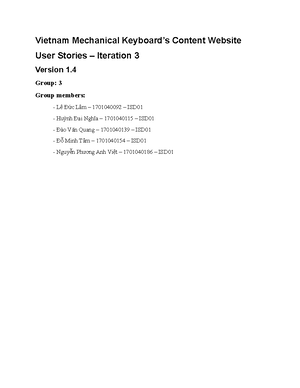 User Story - Iteration 1 - MOBILE WORKOUT APPLICATION User Stories ...