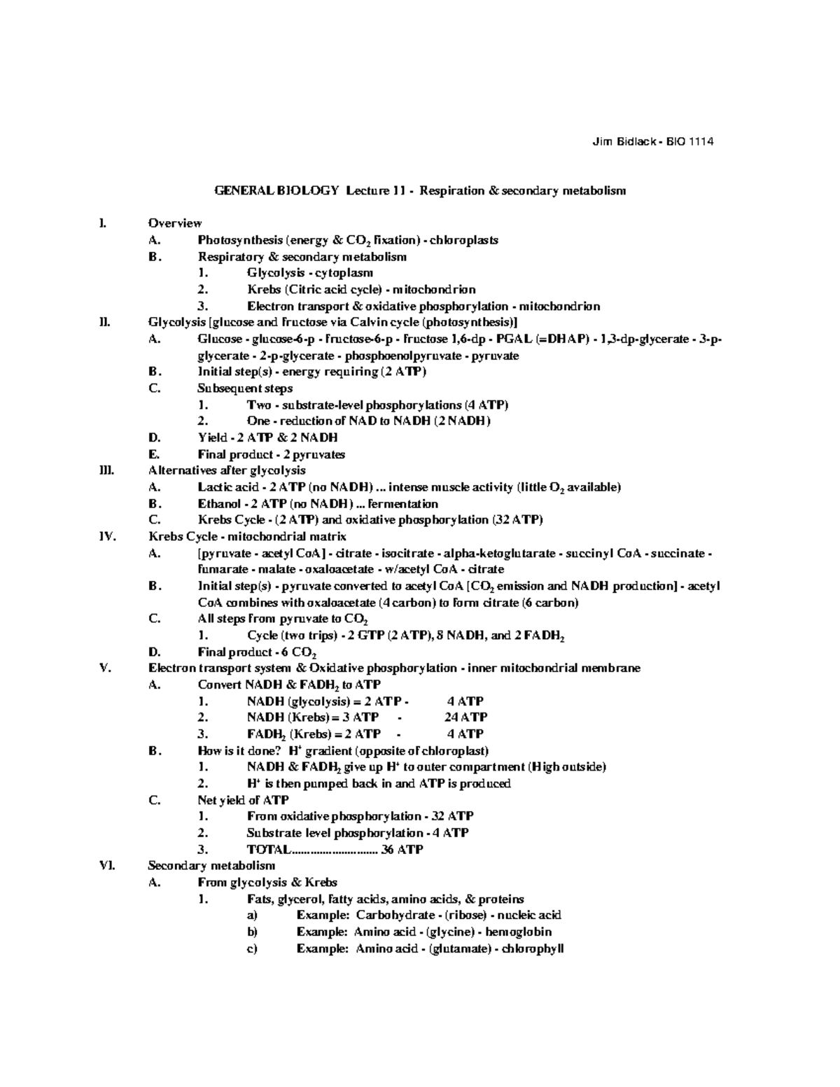 L11-Resp - Body Respiratory Biology Notes for Highschool/College - Jim ...