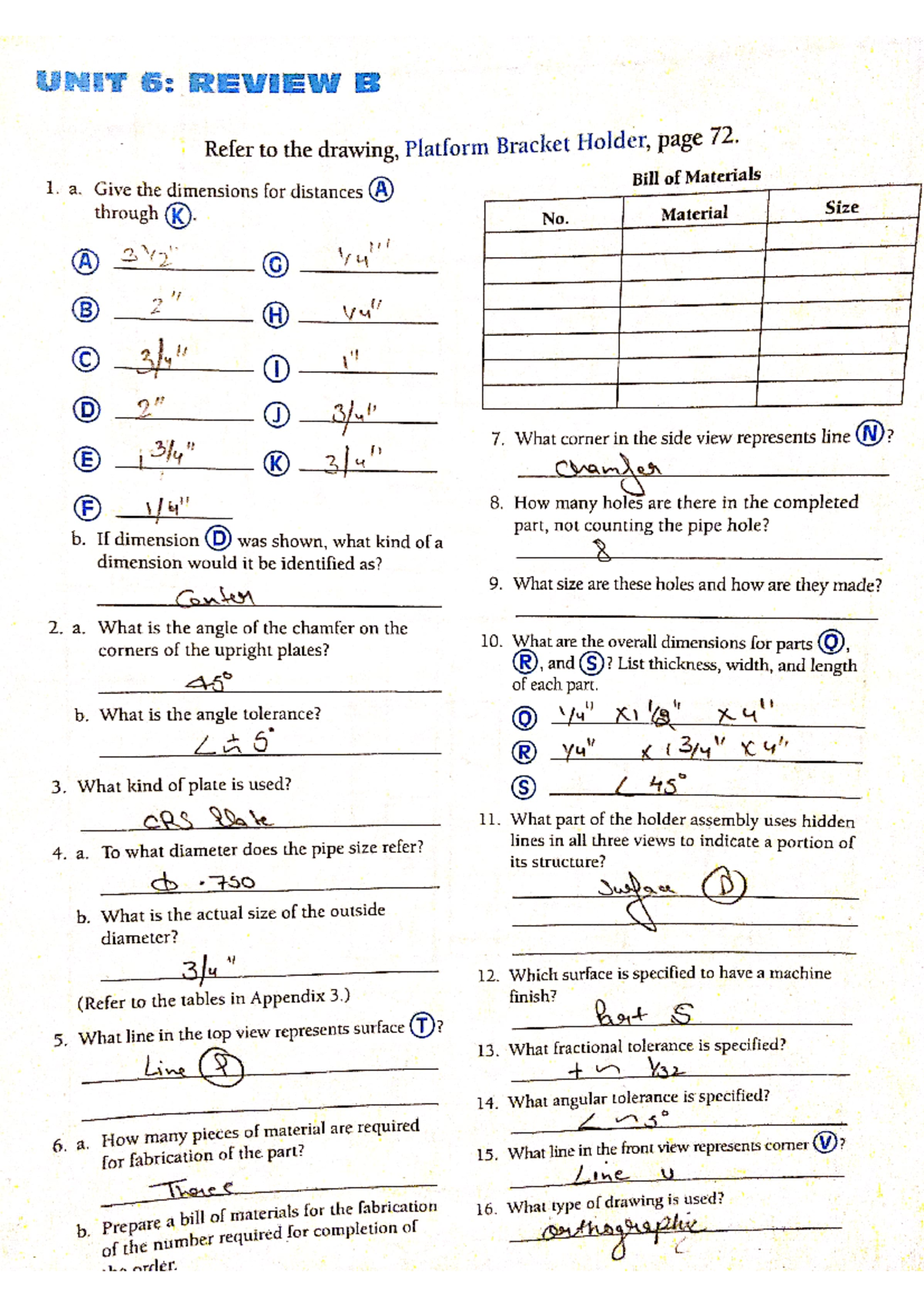 Unit-6 review B - UNIT 6: REVIEW B Refer to the drawing, Platform ...