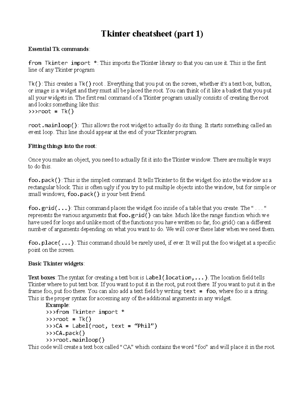 Tkinter - Do it so it so he will he do it and we ha so he do it to me ...