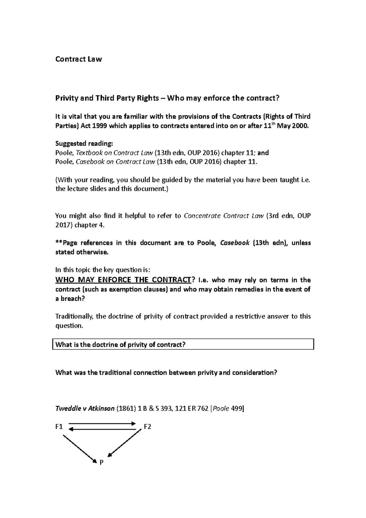 Privity & Third Party Rights - Contract Law Privity and Third Party ...