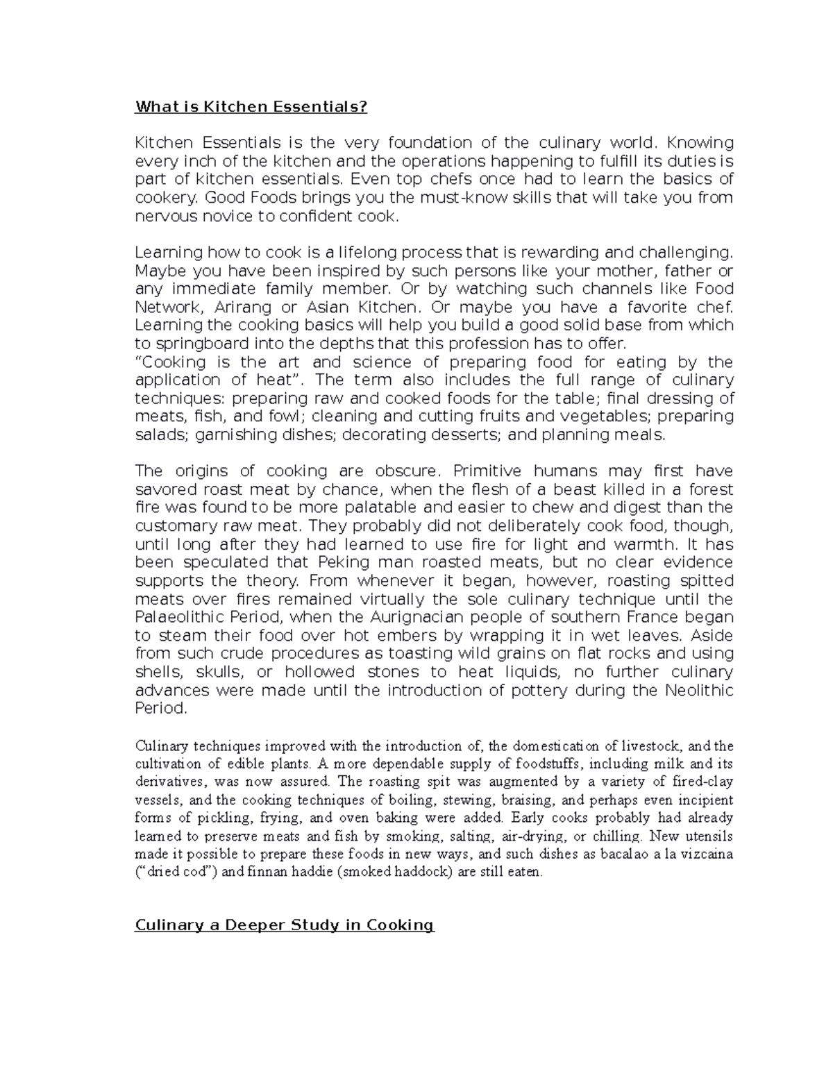 Kitchen Essentials ACT 1 - What is Kitchen Essentials? Kitchen ...