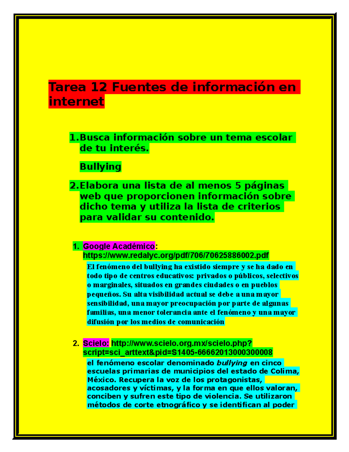 Tarea 12 Fuentes de información en internet - Tarea 12 Fuentes de ...