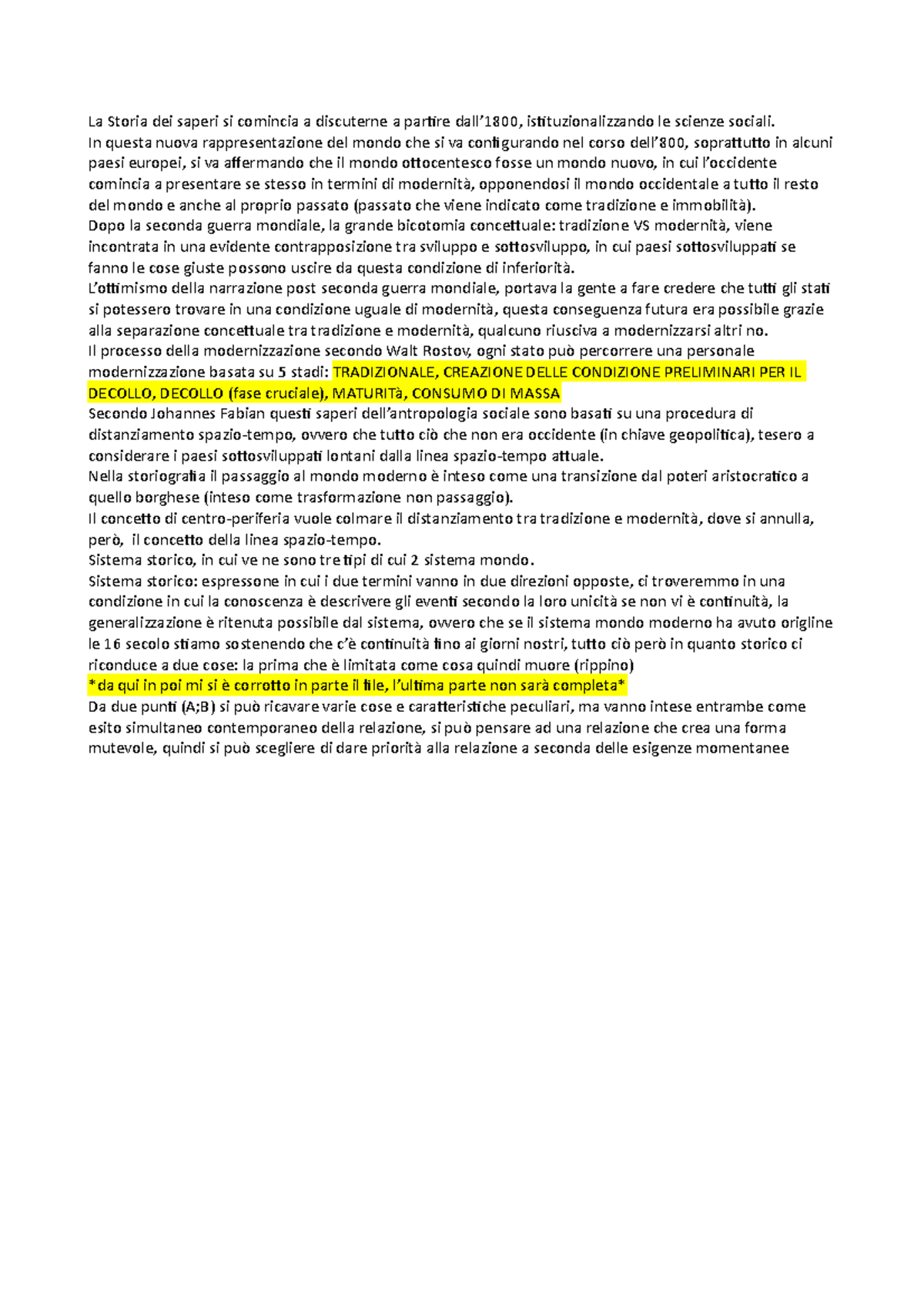 Sociologia lezioni - La Storia dei saperi si comincia a discuterne a ...