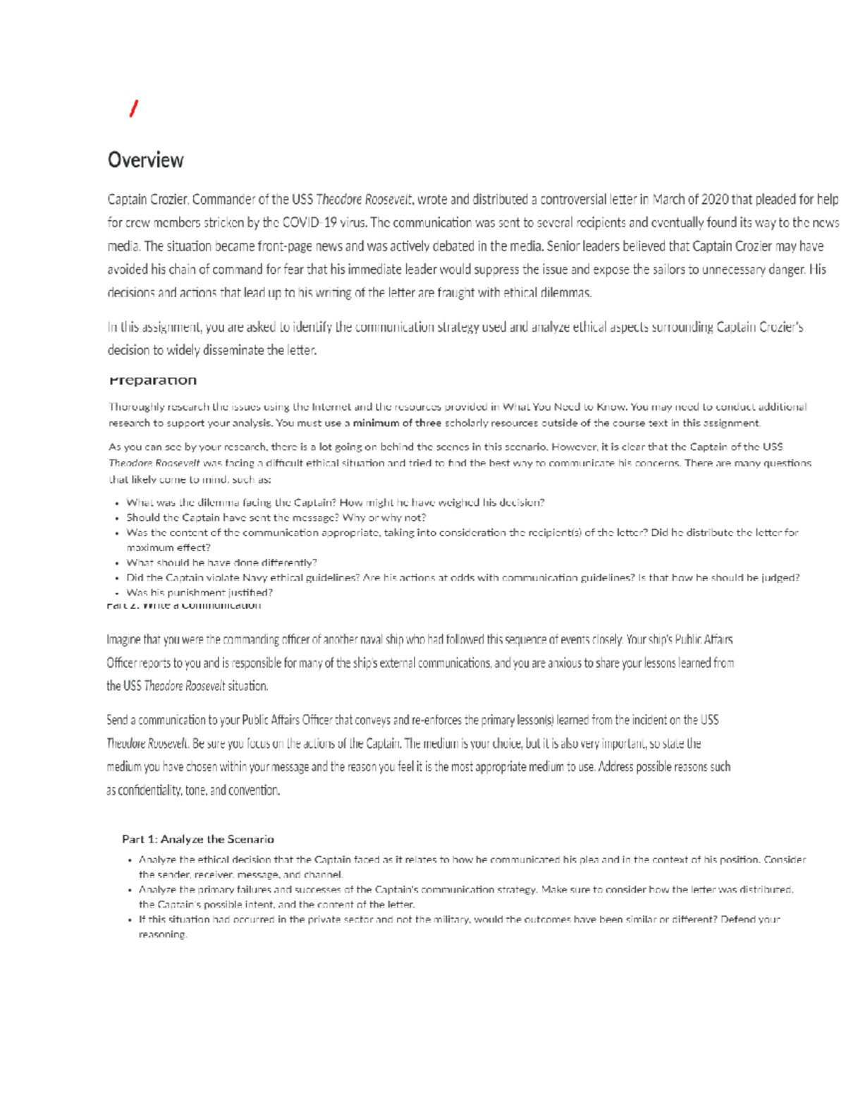 Untitled document - Captain Crozier, Commander of the USS Theodore ...