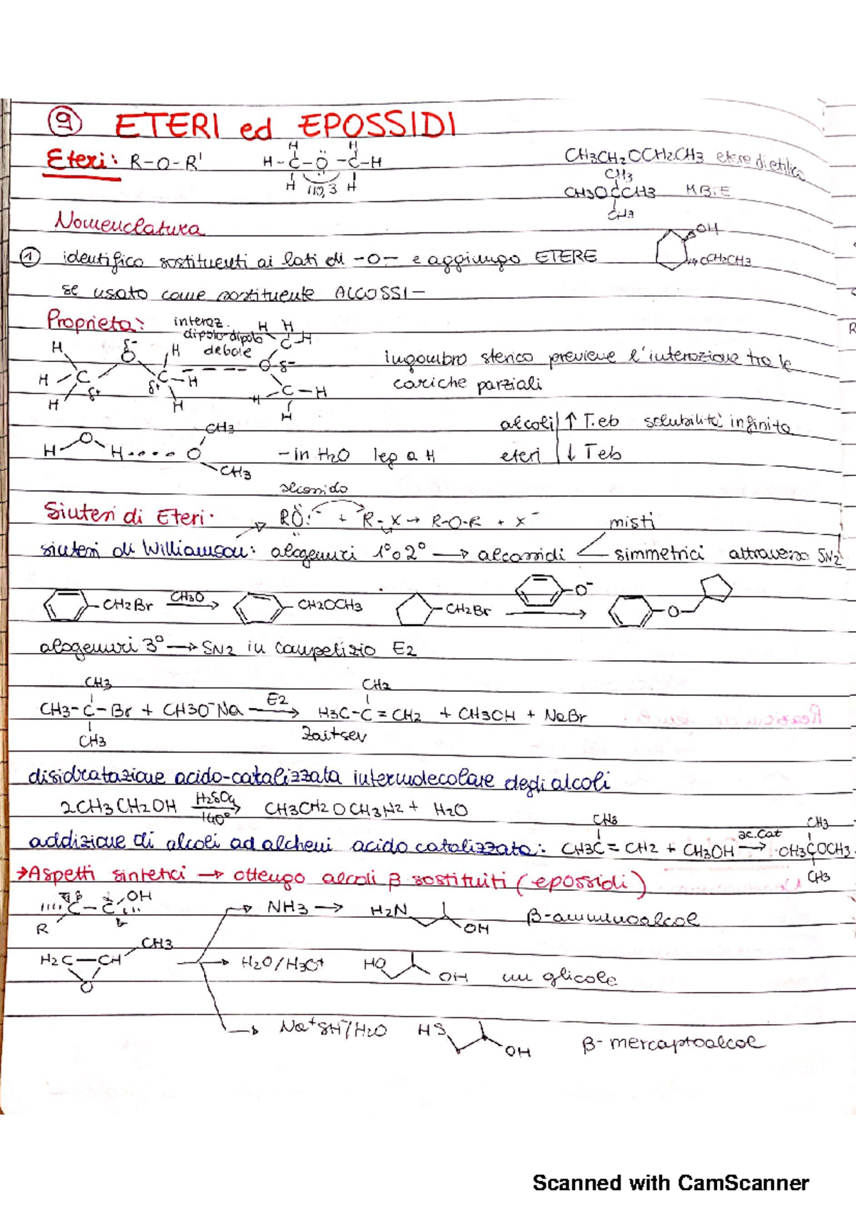 Eteri ed epossidi - Chimica organica - UniUd - Studocu
