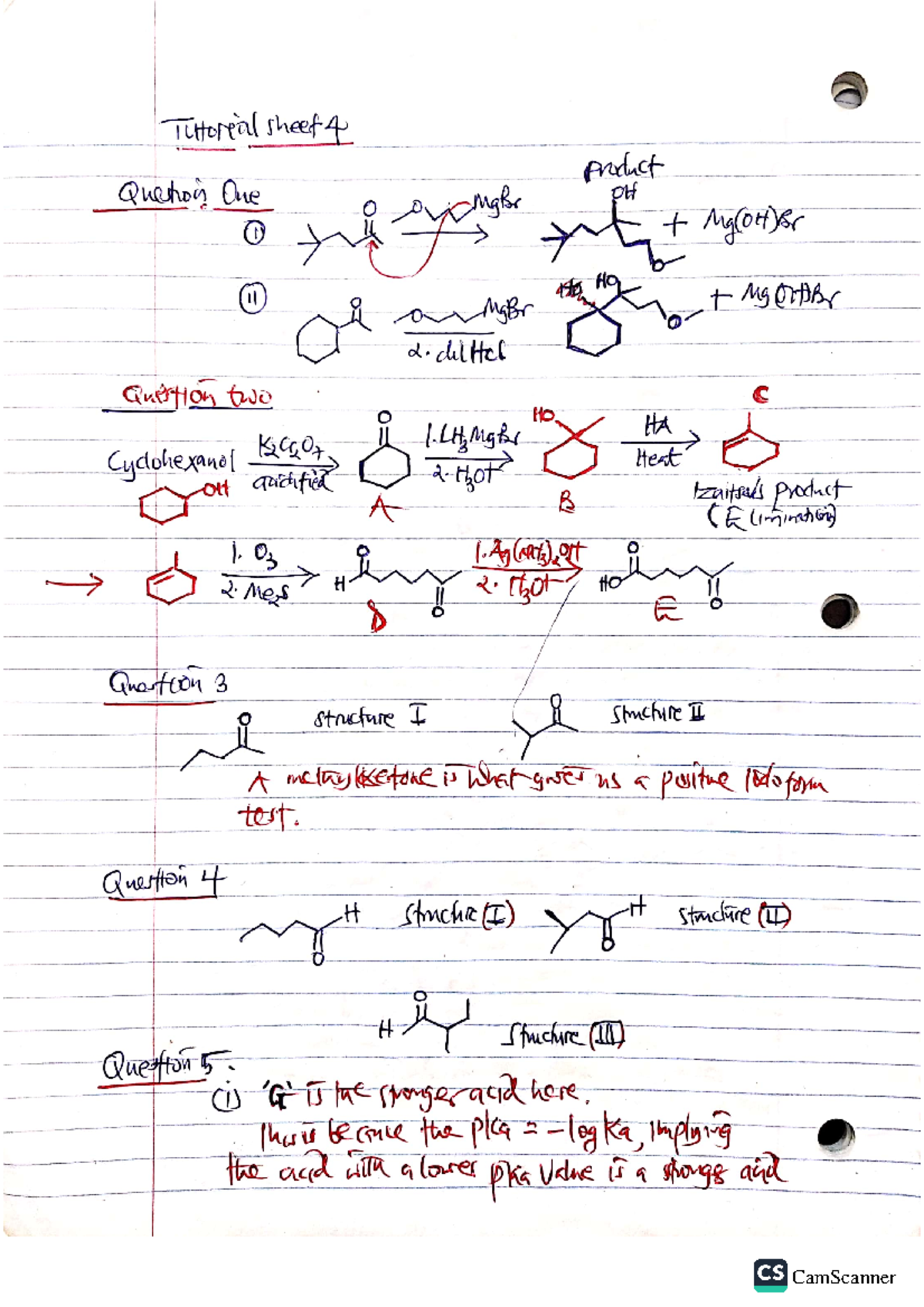 Tutorial Sheet 4 soln - General chemistry - Studocu