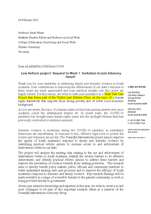 Law Reform Clinic - Project Progress Report - Law Reform Project ...