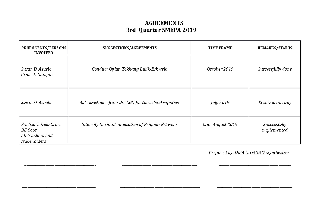Smepa Agreements AND Synthesis FORM - AGREEMENTS 3rd Quarter SMEPA 2019 ...