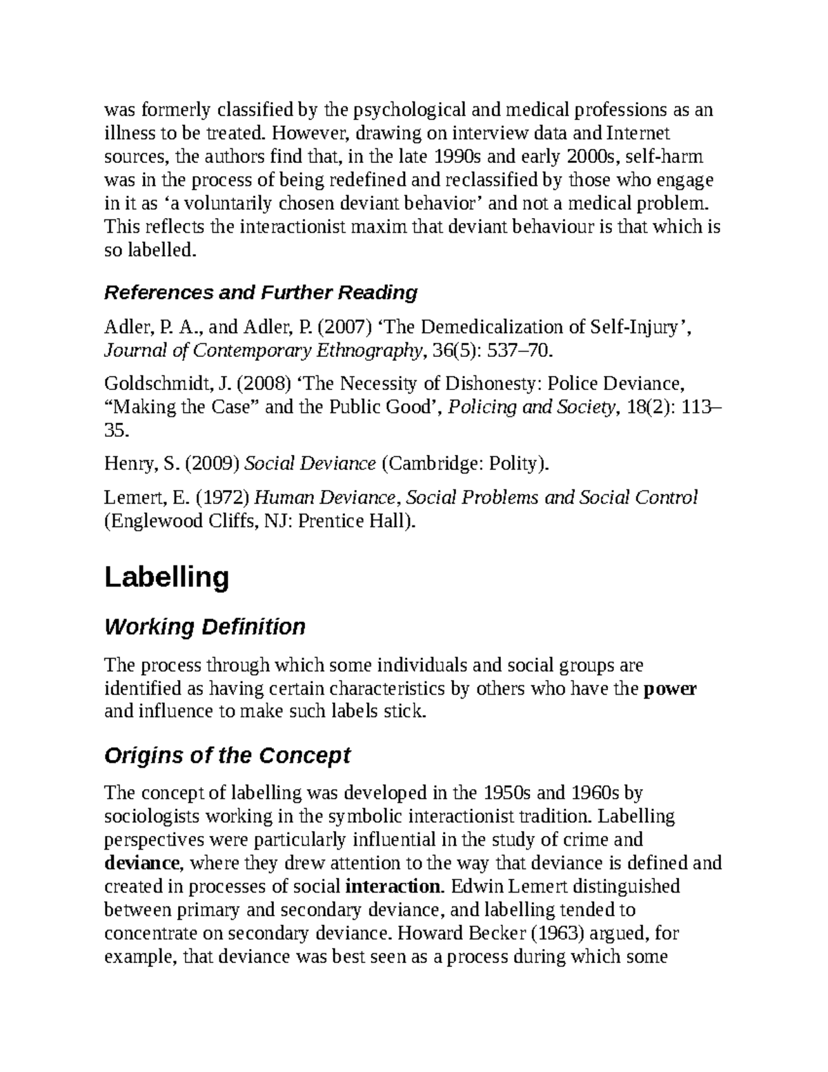 Essential Concepts in Sociology Chapter (59) - was formerly classified by the psychological and ...