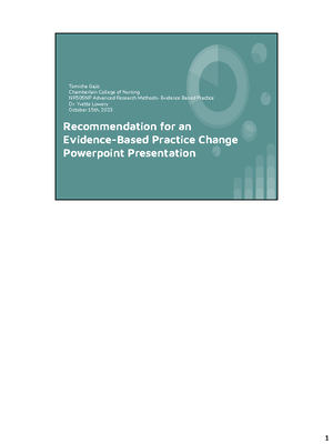 NR505NP week 7 powerpoint - T o t a l P o i n t s P o s s i b l e This ...