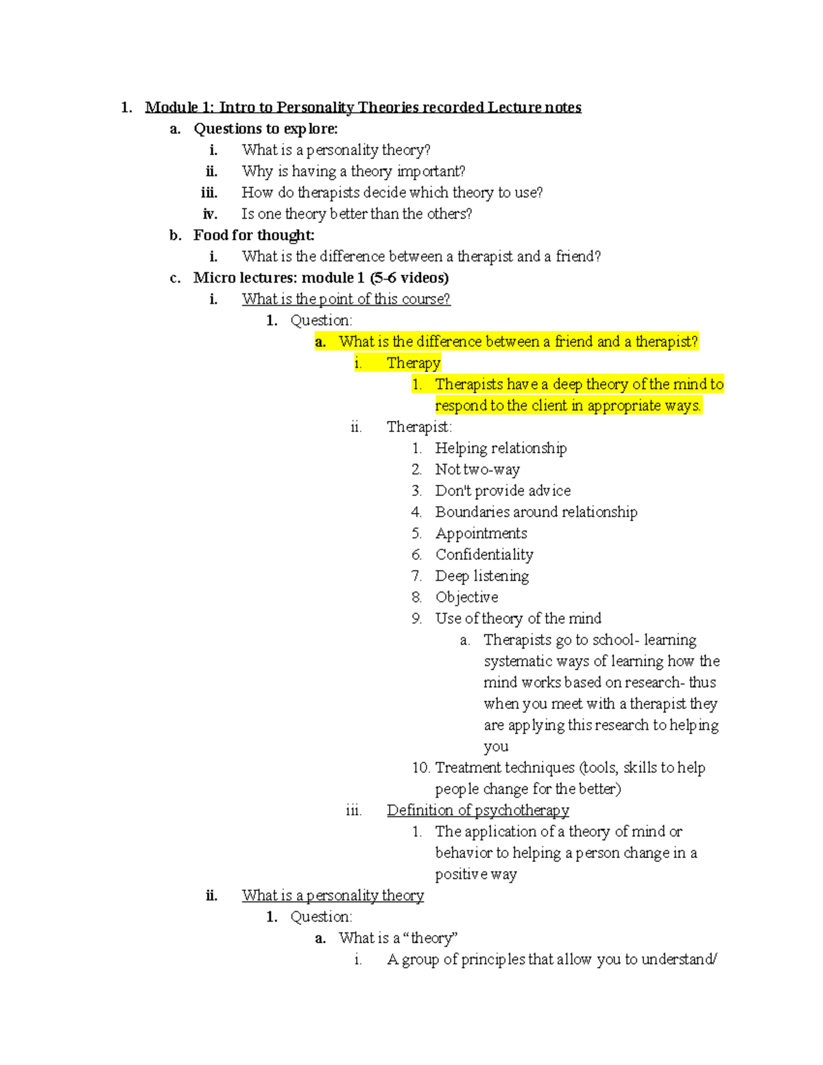 CPSY 218 Module 1- theories - Module 1: Intro to Personality Theories ...