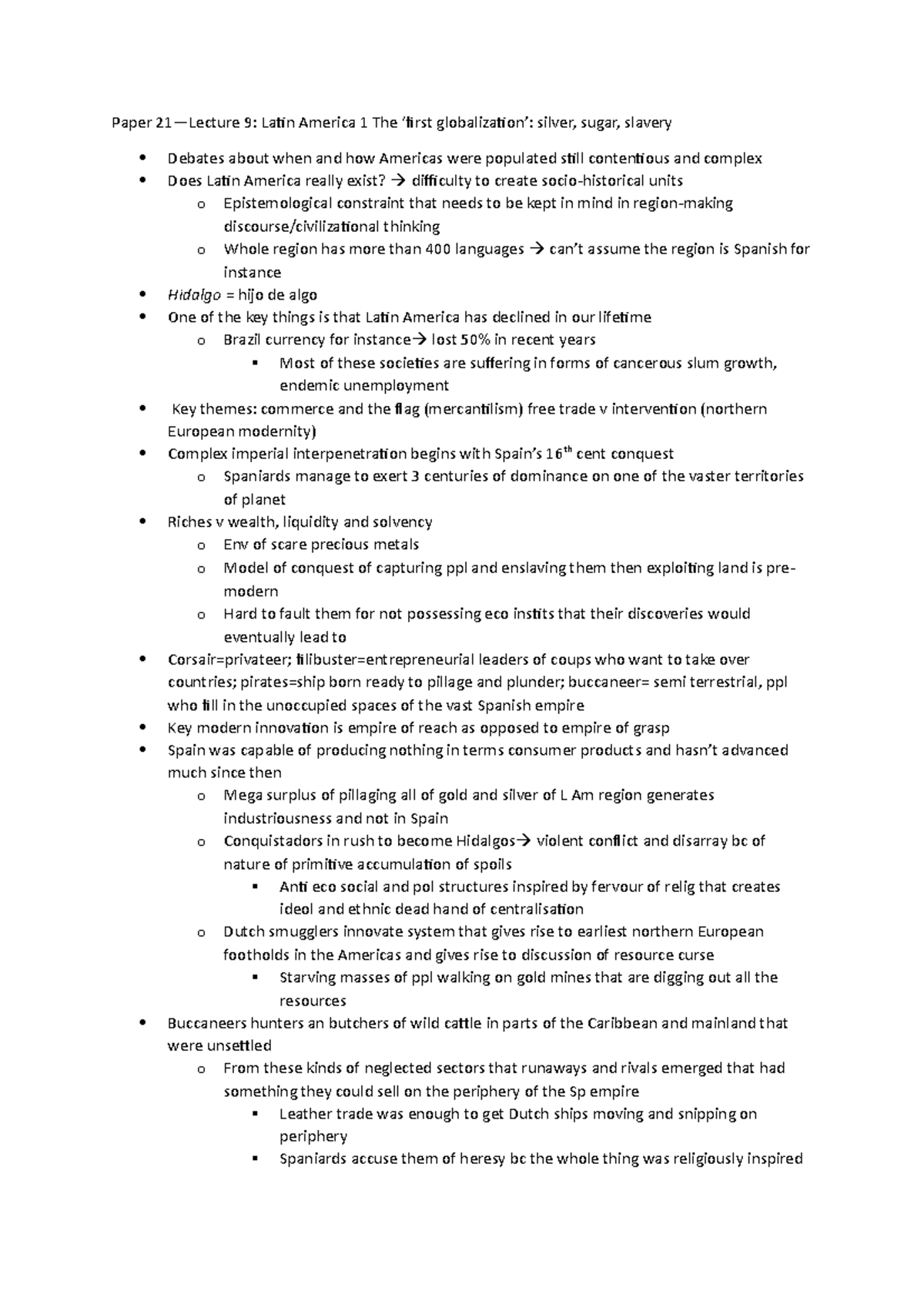Paper 21 Lecture 9-Latin America 1 - Paper 21—Lecture 9: Latin America ...