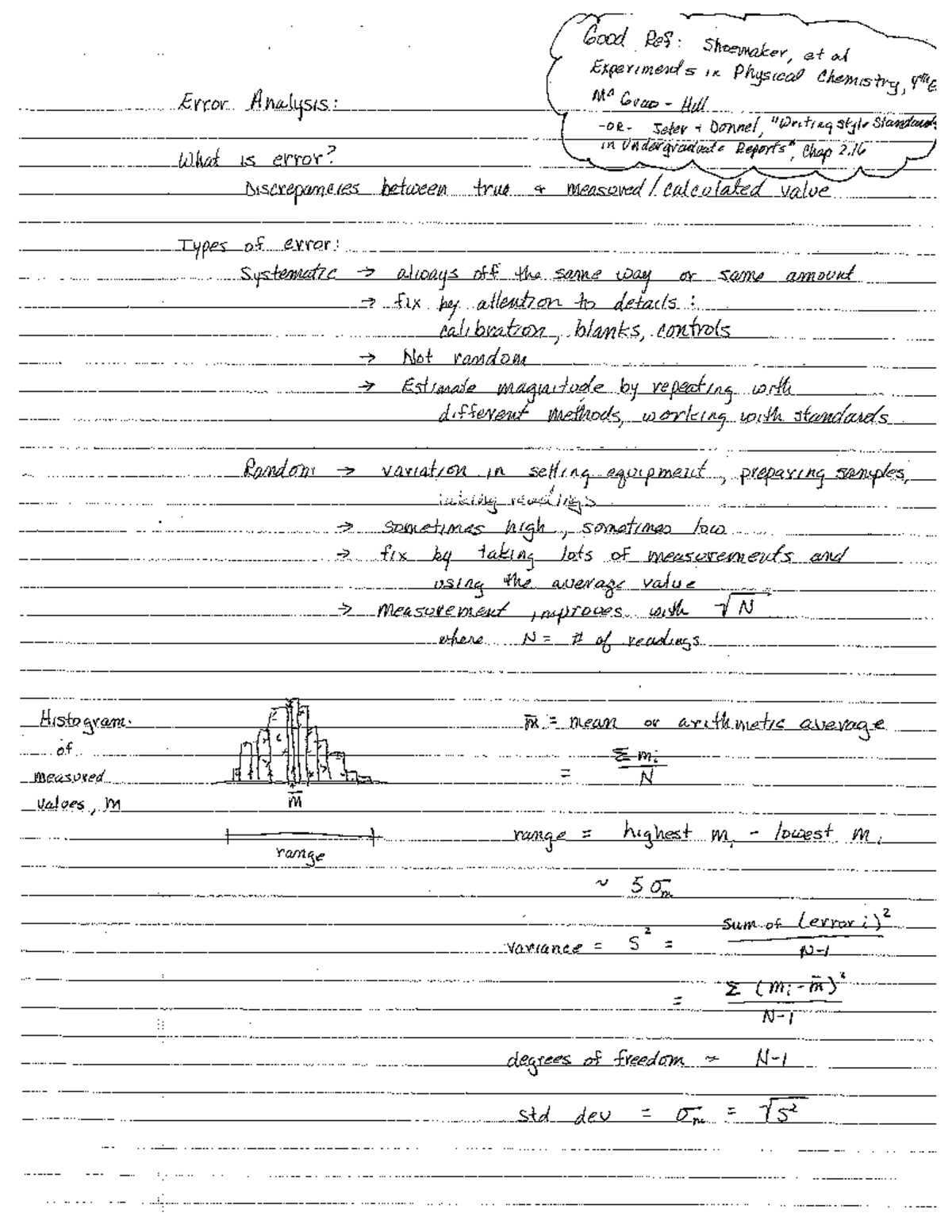 Error Analysis - Lecture notes 1 - CBE 333 - Studocu