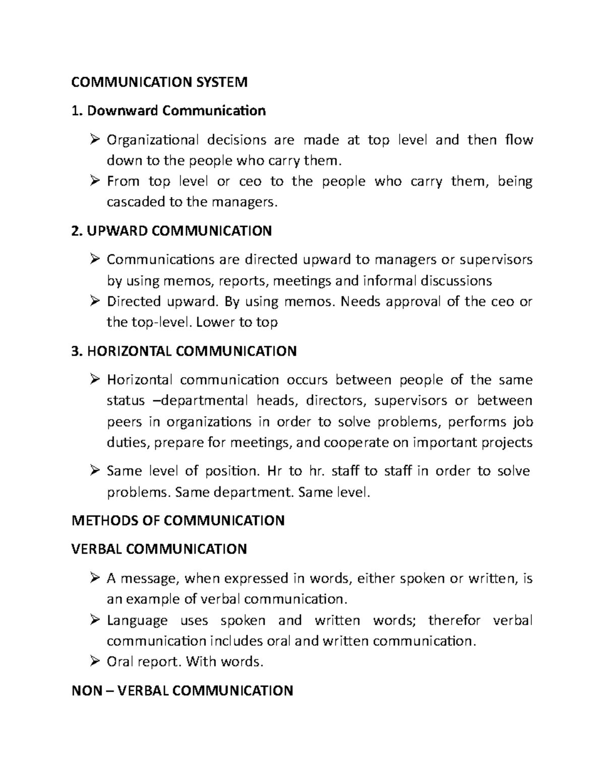 Business Communication II - COMMUNICATION SYSTEM Downward Communication ...