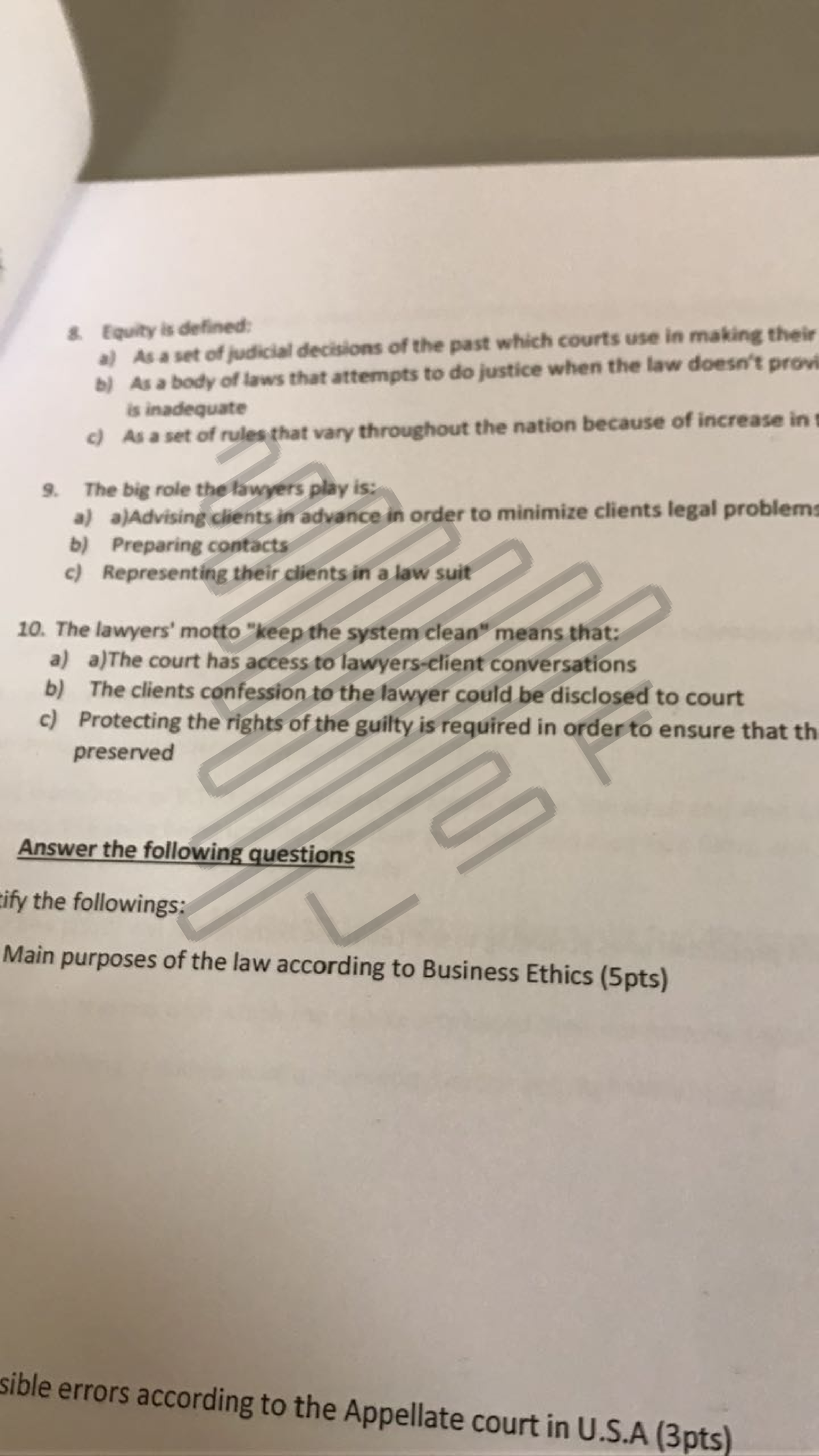 Exam 1 bus law - testbank - Business Ethics - Studocu