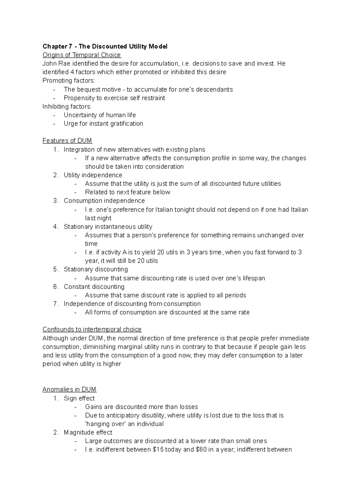 W5 Temporal Preferences Reading - Chapter 7 - The Discounted Utility ...