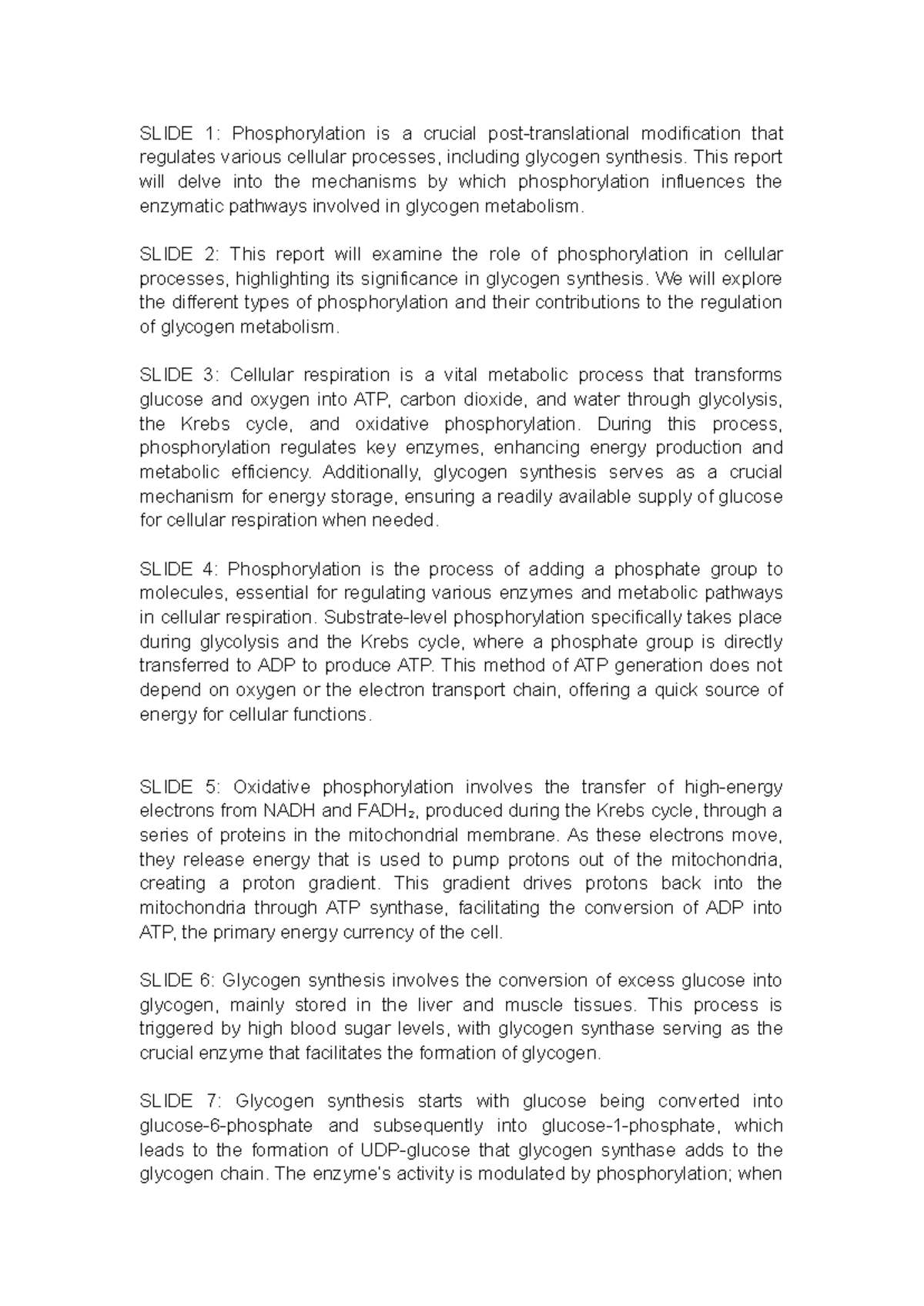 Commsven ppt-explanation - SLIDE 1: Phosphorylation is a crucial post ...